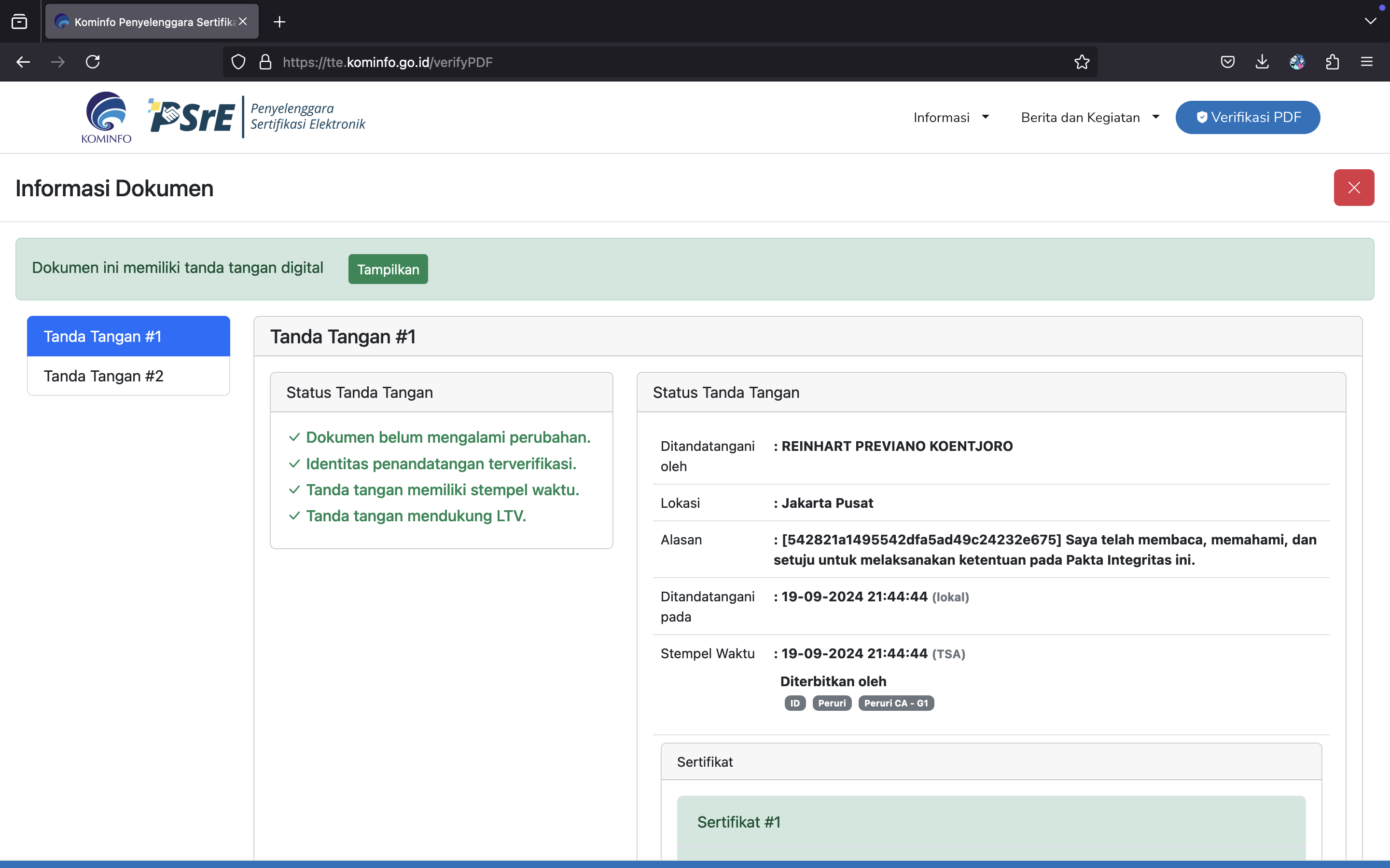 Panduan Verifikasi Tanda Tangan Elektronik - legal